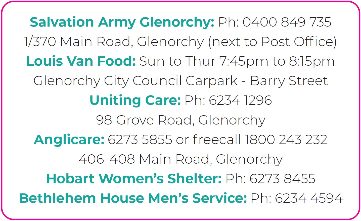 Homelessness Week 2024 | Glenorchy City Council